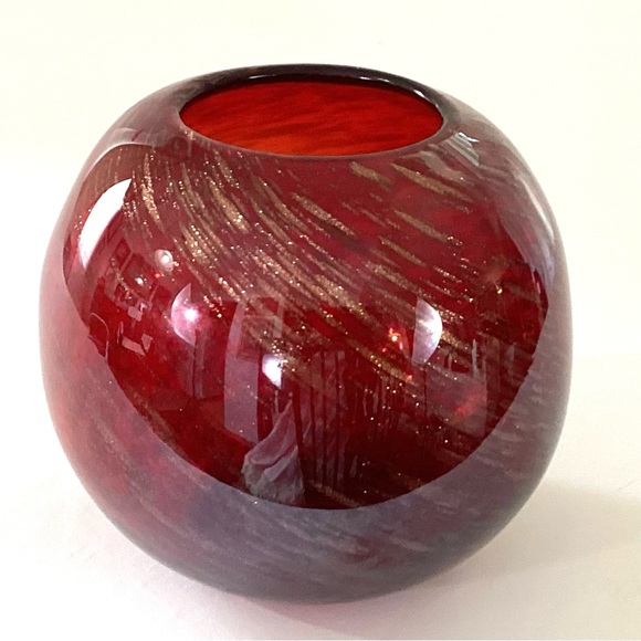 Accents | Ruby Handblown Large Rose Bowlvase | Poshmark